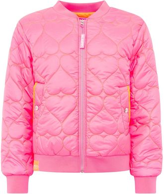 Zwillingsherz Damen Steppjacke mit Herzmuster - Leichte Bomberjacke - Kurze &Uuml;bergangsjacke f&uuml;r Fr&uuml;hling & Herbst - Komfortable Outdoorjacke mit Rei&szlig;verschluss - Sty