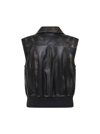 Diesel Womens Brown G-Inko Bomber Vest Polyester Jackets