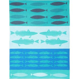 Tissage Moutet Moutet Torchon K&uuml;chenhandtuch Geschirrtuch Handtuch, hochwertige Baumwolle in Frankreich gewebt, limitiertes Motiv Fische