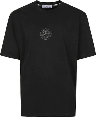 Stone Island Homme, Tops, Noir, Taille: M T-Shirt Manches Courtes