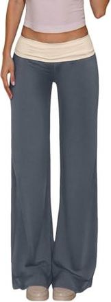 Generic Pantalon Simili Cuir Large Femme Basse Flare Pince Molleton Pas Randonn&eacute;e Elasthane 100 Paillettes Gamme Sexy Carrot Cintr&eacute; Elephant Balloon Elegant B