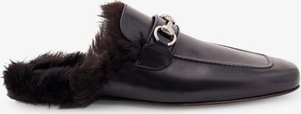 Gucci Black leather slipper with Horsebit - GUCCI - gender_Man