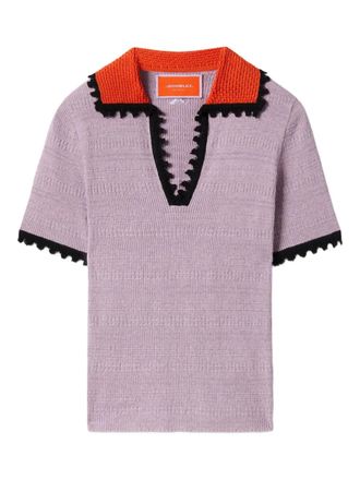 La DoubleJ t-shirt &agrave; design colour block - Violet