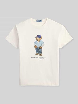 Polo Ralph Lauren Regular Fit T-Shirt aus reiner Baumwolle mit Polo Bear Print