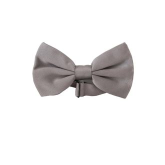 Dolce & Gabbana Luxuri&ouml;se Graue Seidenfliege - - Accessories - Herren - Grau - ONE SIZE