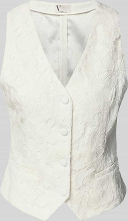 Vera Mont Regular Fit Weste mit Spitzenbesatz