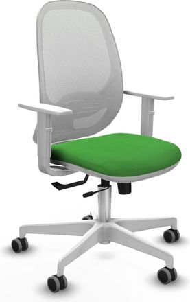 Piqueras y Crespo Cilanco verstellbarer Schreibtischstuhl mit wei&szlig;en Armlehnen, h&ouml;henverstellbare Lendenwirbelst&uuml;tze, ausgestattet mit Syncro/Traslack und Schneideschau