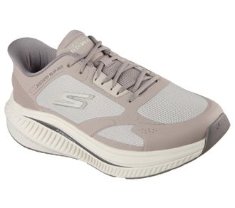 Skechers Herren Go Walk Max Cushioning Arch Fit Jaylen Sneaker, Taupe Synthetic/Textile Trim, 41 EU