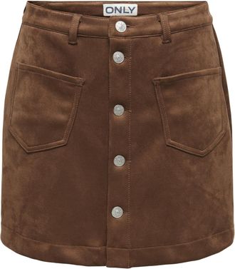 Only Onlamazing-Stina Faux Sue Skirt PNT Noos