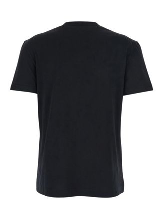 Dolce & Gabbana Logo-Embroidered Cotton with Beads T-Shirt - Black