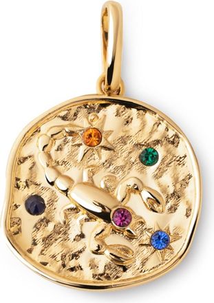 Singularu Sternzeichen Charm. Messing mit 18 Kt Vergoldeter Beschichtung und Zirkonia. Schmuck für Damen. Skorpion