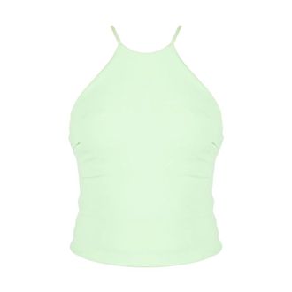 Patrizia Pepe Top Court Ajust&eacute; - Femme - Tops - Vert - Taille: 36 FR