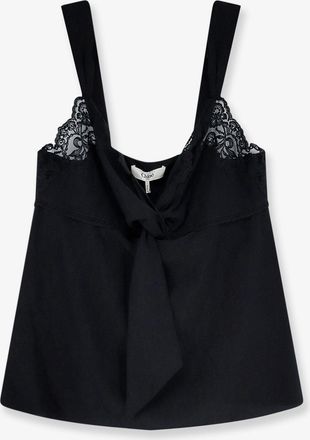 Chlo&eacute; Silk top with lace profile - CHLOE - gender_Woman