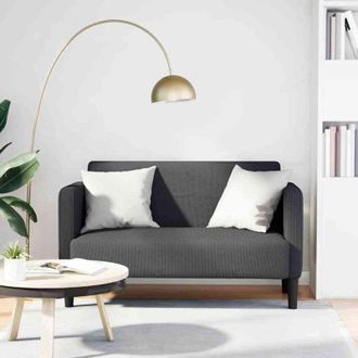 vidaXL Zweisitzer-Sofa Dunkelgrau 109 cm Cordstoff Vidaxl