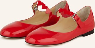 Mach & Mach Mach & Mach Mary-Jane-Ballerinas rot