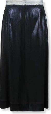 Maison Margiela Femme, Jupes, Noir, Taille: 38 FR Jupe Midi Trait&eacute;e Fa&ccedil;on M&eacute;tal