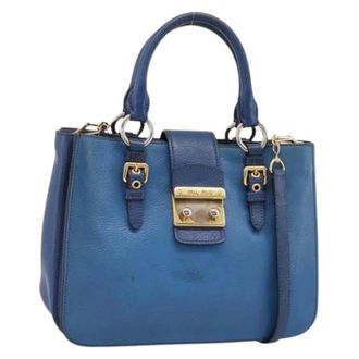 Miu Miu Sac &agrave; main Pre-owned - Femme - Pre-owned - Bleu - Taille: ONE Size