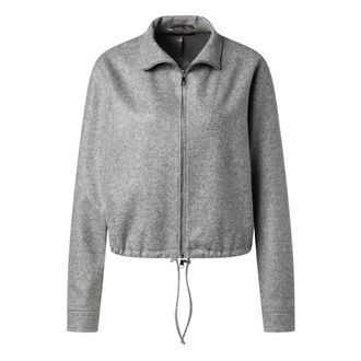 Windsor Woll Jersey Rei&szlig;verschlussjacke - - Jackets - Damen - Grau - S