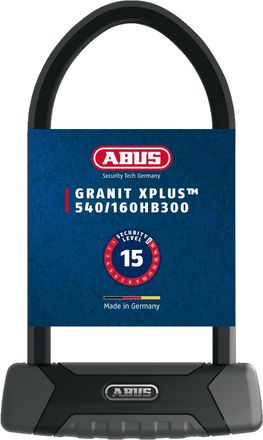 ABUS B&uuml;gelschloss Granit XPlus 540 + USH-Halterung - Fahrradschloss mit 13 mm starkem B&uuml;gel und XPlus Zylinder Sicherheitslevel 15-300 mm B&uuml;gelh&ouml;he