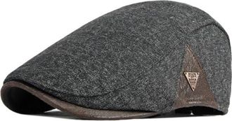 Generic B&eacute;ret casquette homme femme automne hiver chapeau plate vintage artiste peintre b&eacute;ret Pour lautomne et lhiver(GRAY)