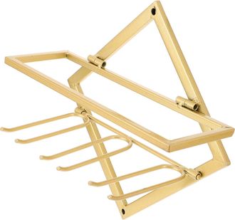 Artibetter Wandmontiertes Weinregal aus Stahl mit Umgekehrtem Design Platzsparend zur Geordneten Aufbewahrung von Weinflaschen und Gläsern Kreatives Getränkerega