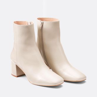 La Redoute Collections Boots À Talon En Cuir Signature Marguerite