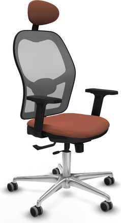 Piqueras y Crespo Chorquera B&uuml;rostuhl mit 2D-Armen, h&ouml;henverstellbarer Lendenwirbelst&uuml;tze und festem Kopfteil, ausgestattet mit Syncro/Traslack und injiziertem Schaumst