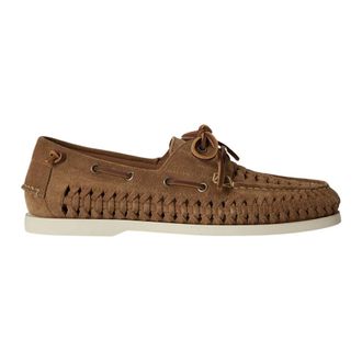 Ralph Lauren Homme, Chaussures, Brun, Taille: 44 EU Merton Chaussure Bateau en Daim Tiss&eacute;