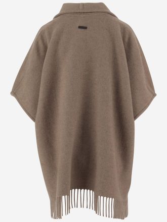 Ferragamo Womens Cape Cashmere Natural Capes Jacket