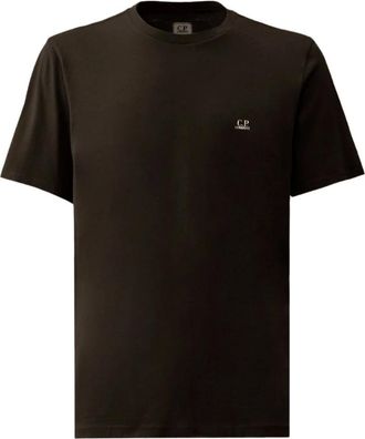 C.P. Company C.p. Company, Homme, Tops, Noir, Taille: M Logo Cotton T-shirt