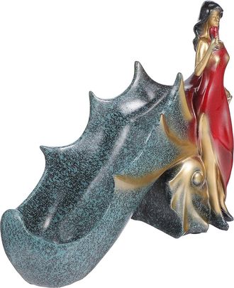 Cabilock CIYODO Kreatives Weinregal Resin M&auml;dchenform Weinflaschenhalter Deko f&uuml;r Zuhause Bar Restaurant Elegantes Platzsparendes Design Robuste Verarbeitung S