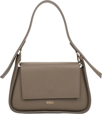 Estro & Luminara Femme, Sacs, Brun, Taille: ONE Size Leather Shoulder Bag