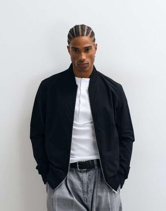 Capo regular fit Bomberjacke in Schwarz