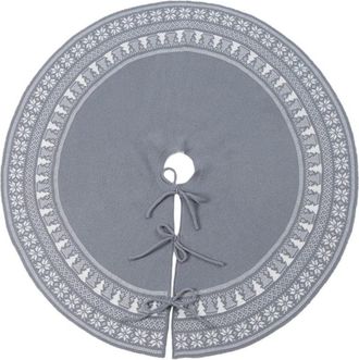 Cabilock 1 Stück Weihnachtsbaumbodenschürze Weihnachtsbaum Teppich Weihnachtsbaumröcke Weihnachtsdekorationen Weihnachtsbaumbasis Gestrickt Weihnachtsrock Baum