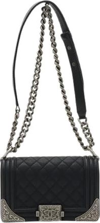 Chanel Sac bandouli&egrave;re en cuir Pre-owned - Femme - Pre-owned - Noir - Taille: ONE Size