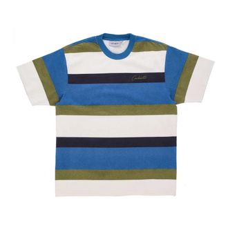 Carhartt Work in Progress Gestreiftes T-Shirt mit Heavy Stone Wash - - Tops - Herren - Mehrfarbig - L
