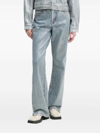Gestuz Jeans im Metallic-Look - Blau