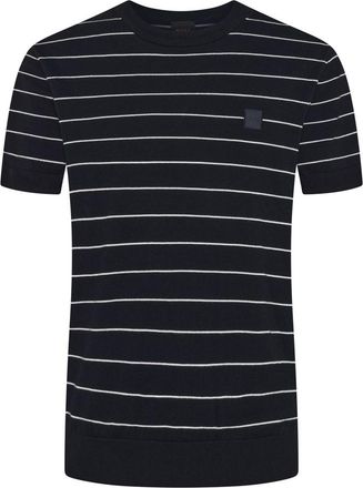 HUGO BOSS T-Shirt aus Baumwollmischung mit Nadelstreifen in