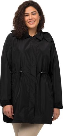Ulla Popken Damen HYPRAR Funktionsjacke, Kapuze, 2-Wege-Zipper Jacken, schwarz, 46-48