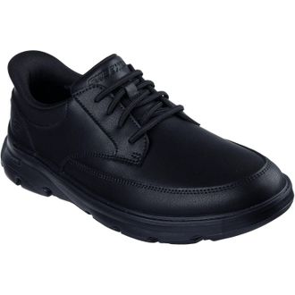 Skechers Arch Fit Garza Sneaker f&uuml;r Herren, Schwarzes Leder-Kunstleder, 42 EU