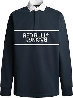 Pepe Jeans London Red Bull Racing X Pepe Jeans RBR Logo Reflect Panel Rugby Shirt Polo, Blue (Dulwich Blue), M Homme