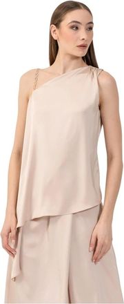 Kocca Femme, Tops, Beige, Taille: 38 FR Haut Chic Diagonal Une &Eacute;paule