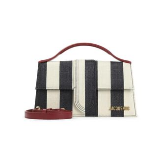Jacquemus Hobo Bags - Textured Stripe Shoulder Bag - Gr. unisize - in Grau - f&uuml;r Damen