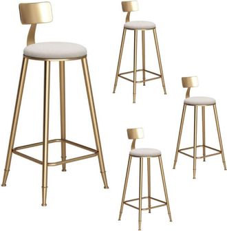 Generic 30 goldene Barhocker aus Schmiedeeisen - pflegeleichtes PU-Leder - strapazierf&auml;higer Barhocker f&uuml;r K&uuml;chentheke, Bar und Esszimmer - stilvolle und Bequ