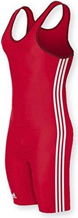 adidas Wrestling 3 Stripes Singlet - Red/White - XLarge