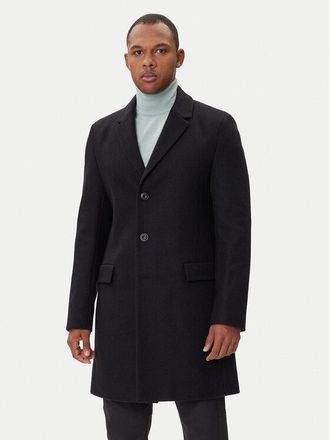 HUGO BOSS Wollmantel Migor2541 50546528 Schwarz Slim Fit