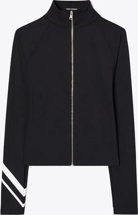 Tory Burch Damen Chevronjacke mit durchgehendem Rei&szlig;verschluss
