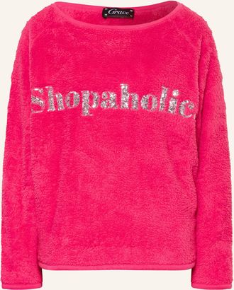 Grace Grace Pullover Mit Pailletten pink