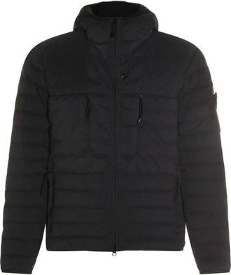 Stone Island Veste matelass&eacute;e &agrave; capuche en duvet - Homme - Vestes - Bleu - Taille: 2XL