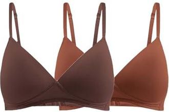 Generic Bralette de fitness pour femme, sans couture, sans armatures, sexy, confortable pour tous les jours, marron, A